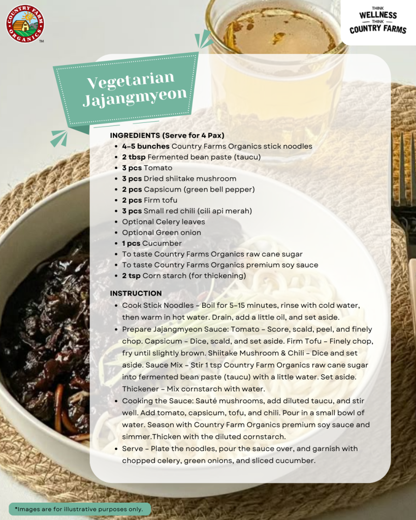 Recipe - Vegetarian Jajangmyeon - Country Farm Organics